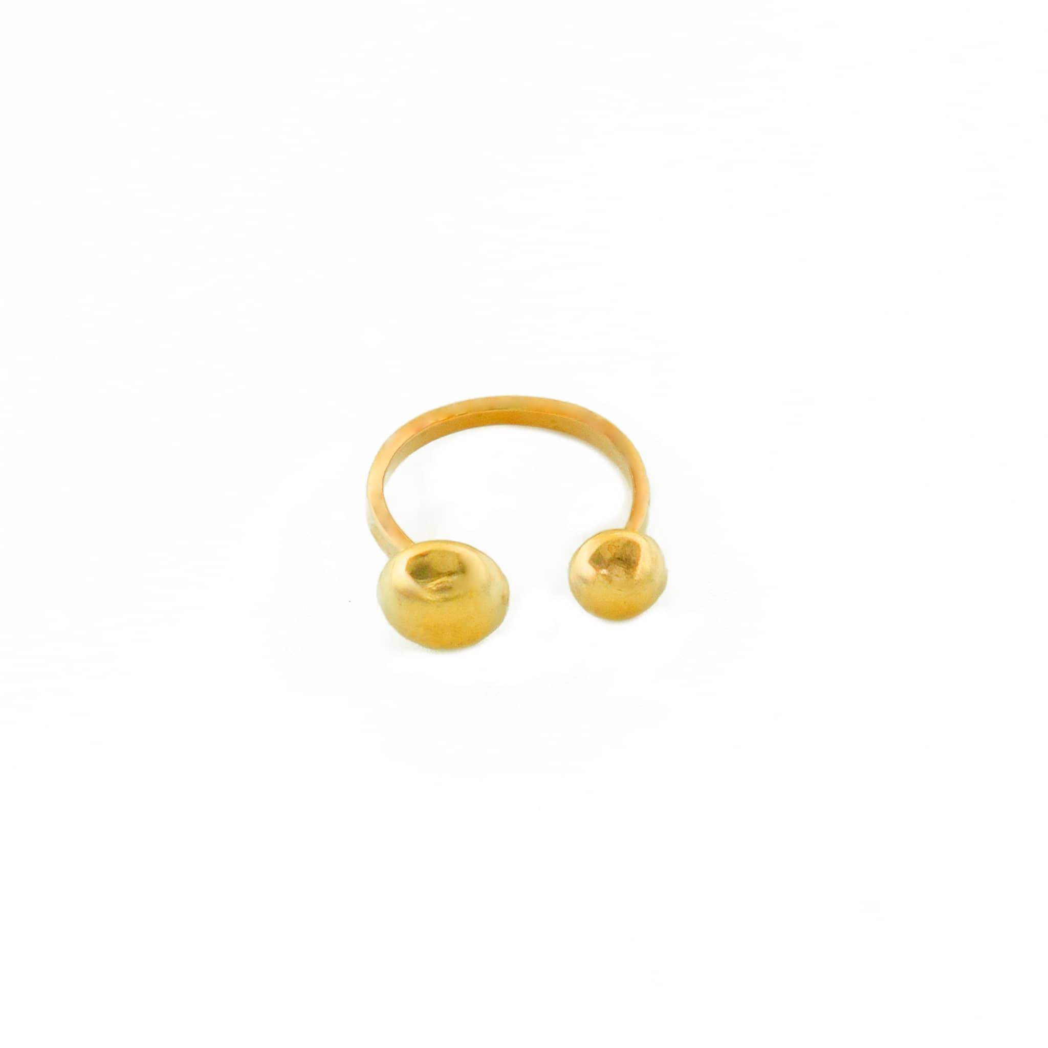 Double Ball Adjustable Brass Ring | Tone